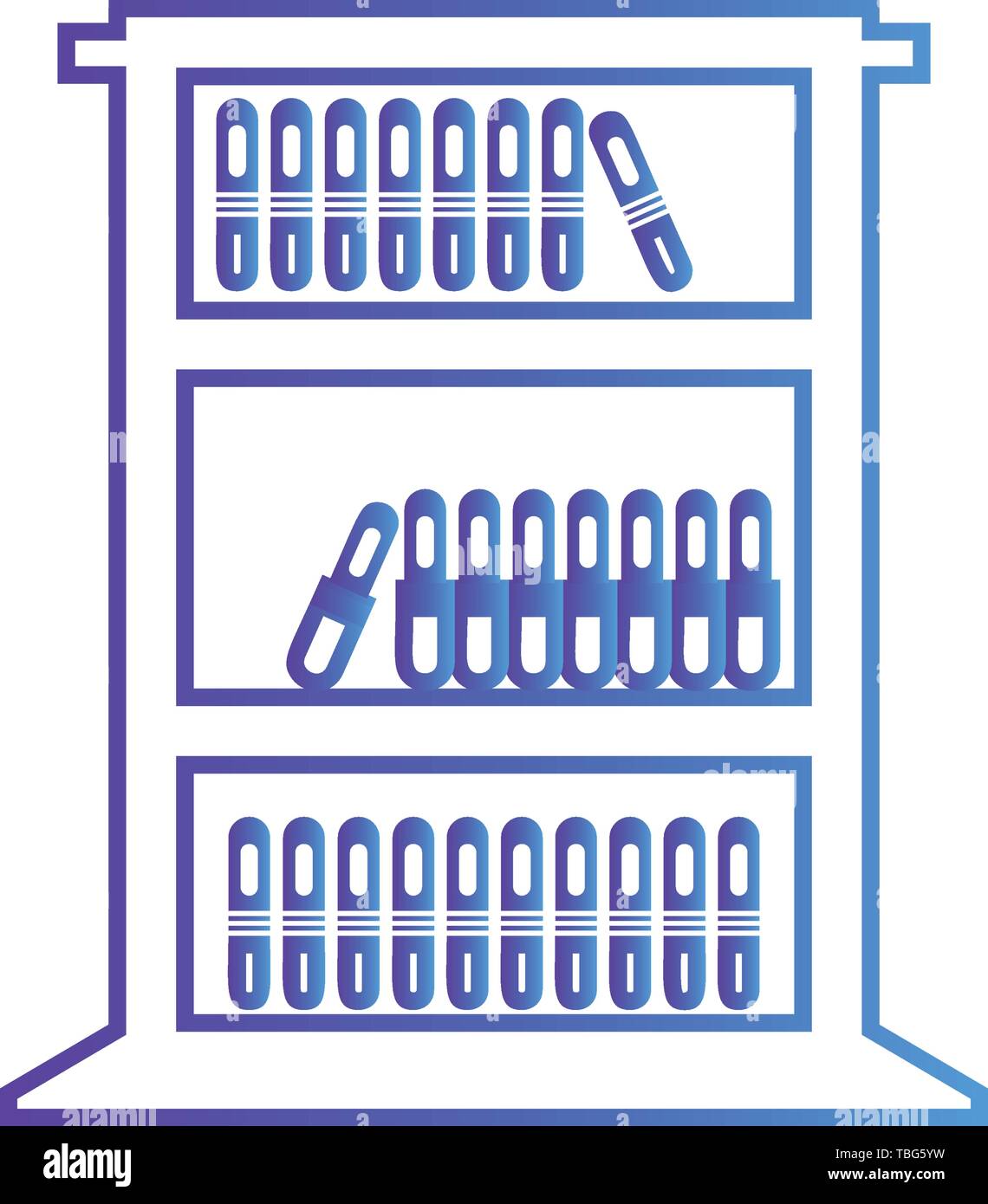 Office bookshelf Icon vector - Bookshelf sign Stock Vector Image & Art ...