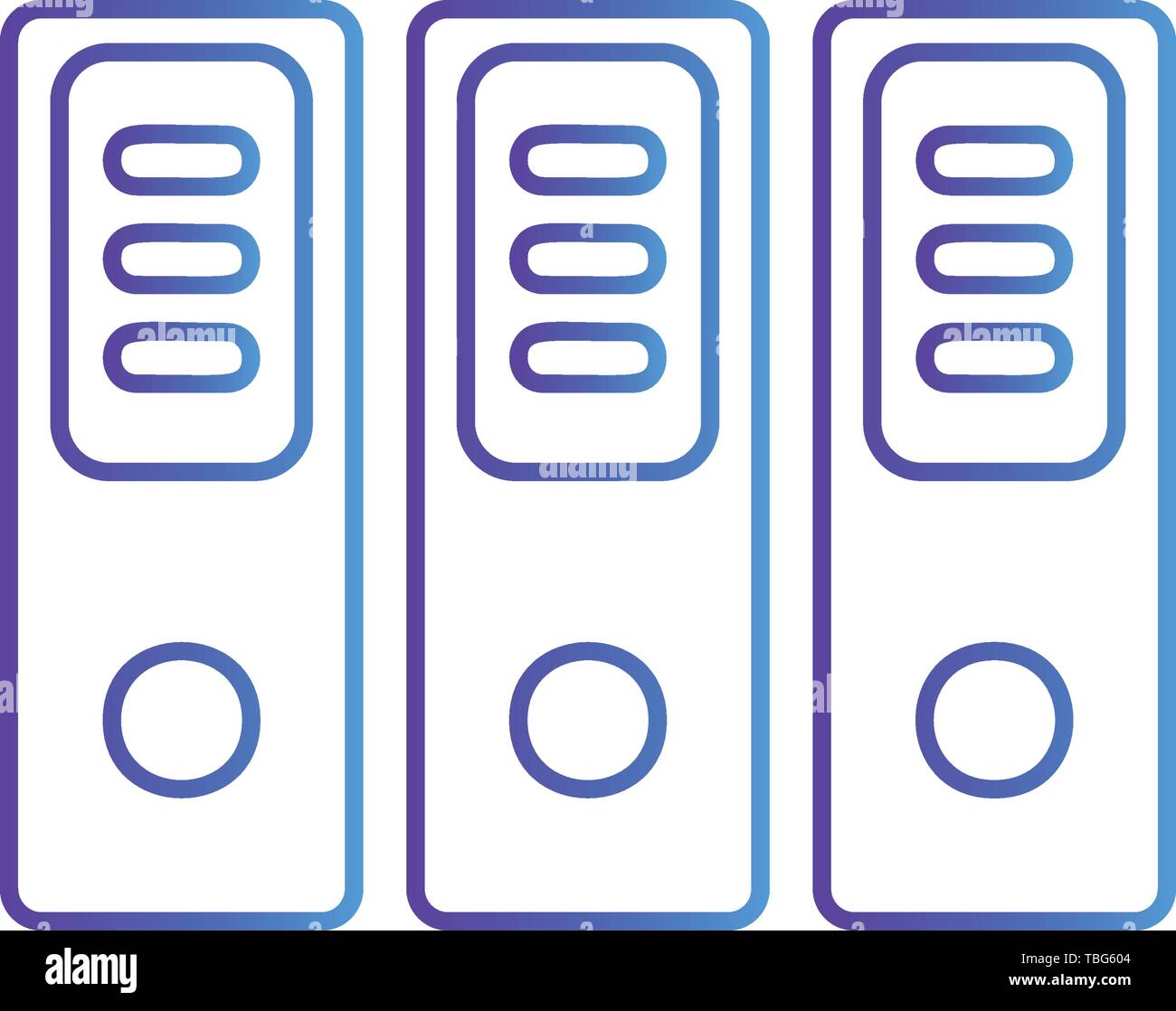 Office folders with papers and documents - vector Stock Vector Image ...