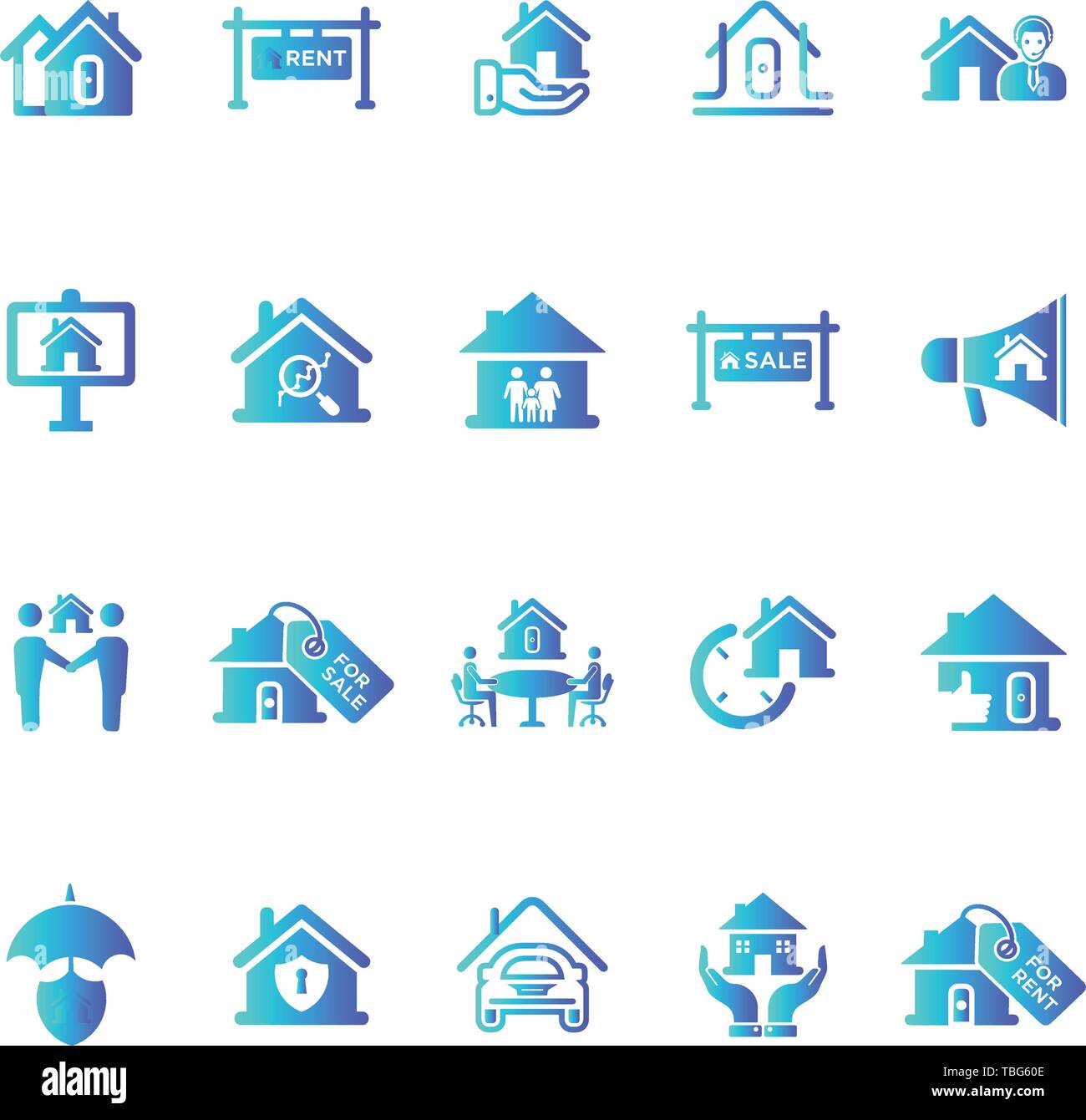 Real estate icons set Stock Vector Image & Art - Alamy