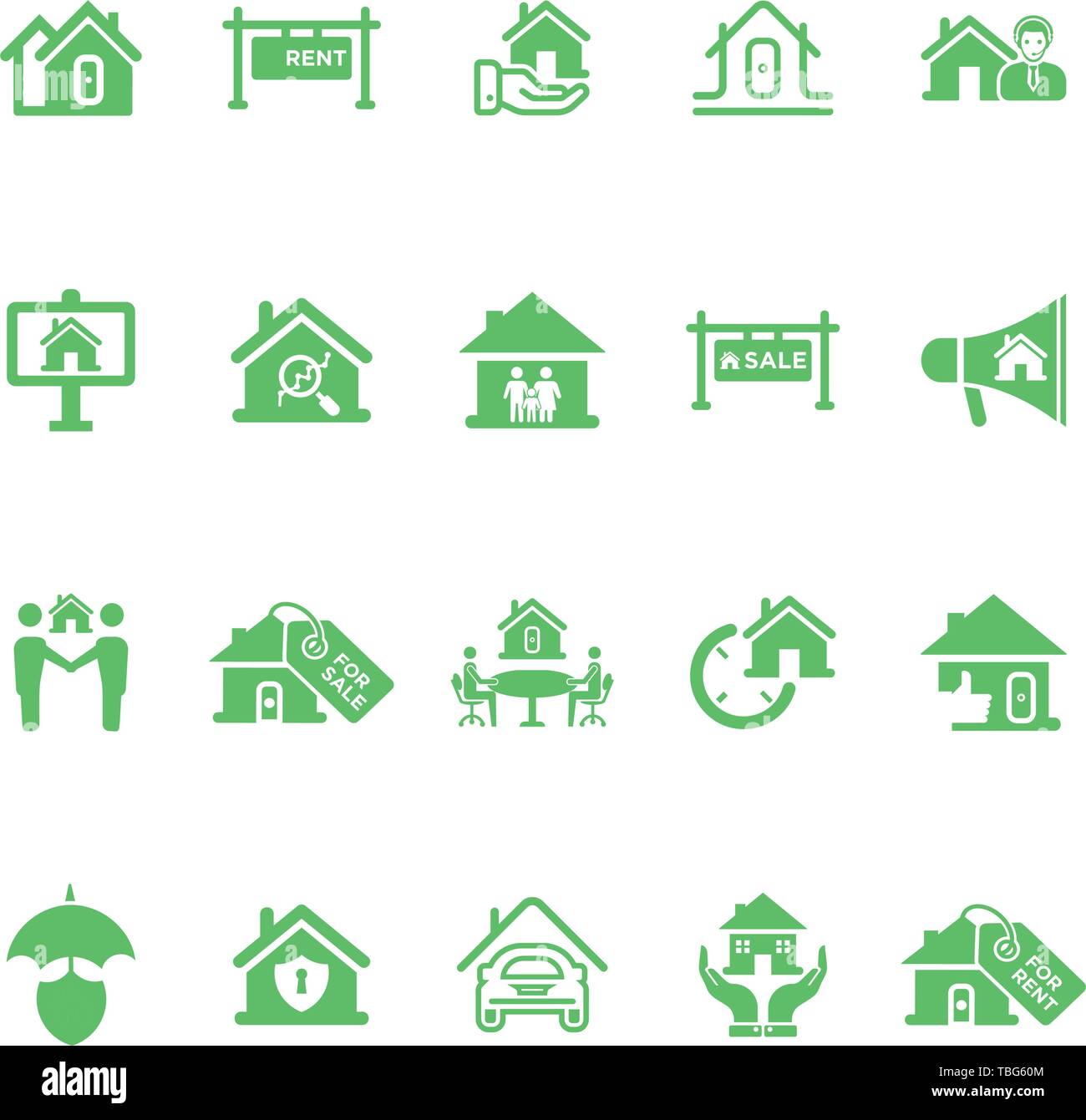 Real estate icons set Stock Vector Image & Art - Alamy