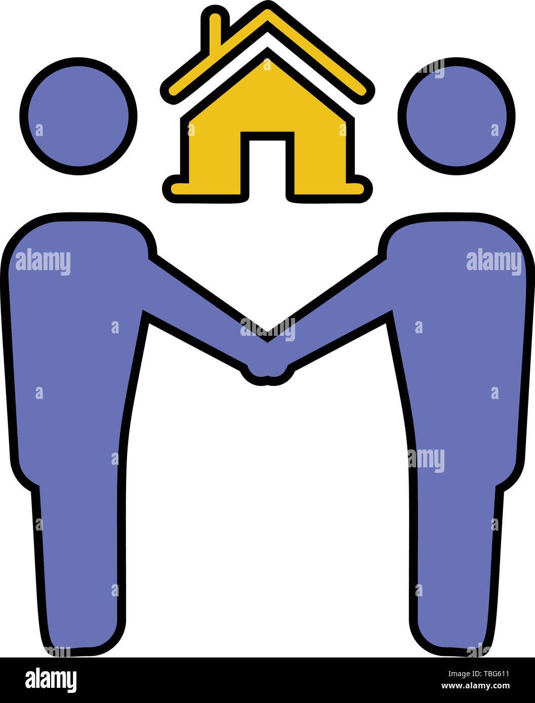 House deal icon - Real estate deal sign Stock Vector Image & Art - Alamy