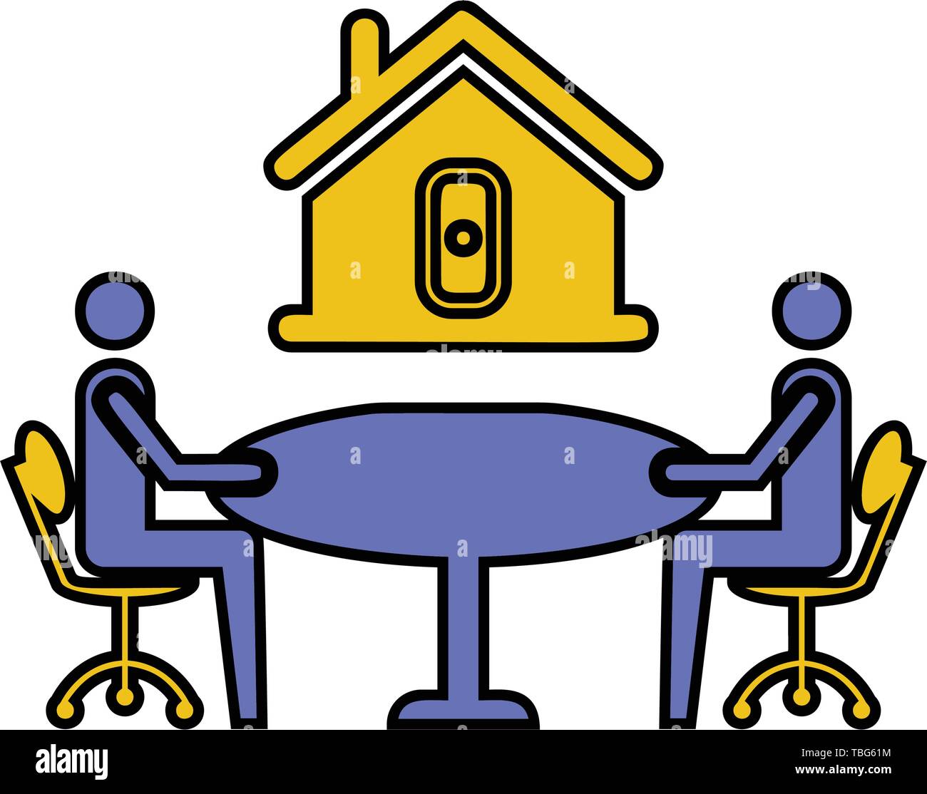 Real estate - house deal sign Stock Vector Image & Art - Alamy