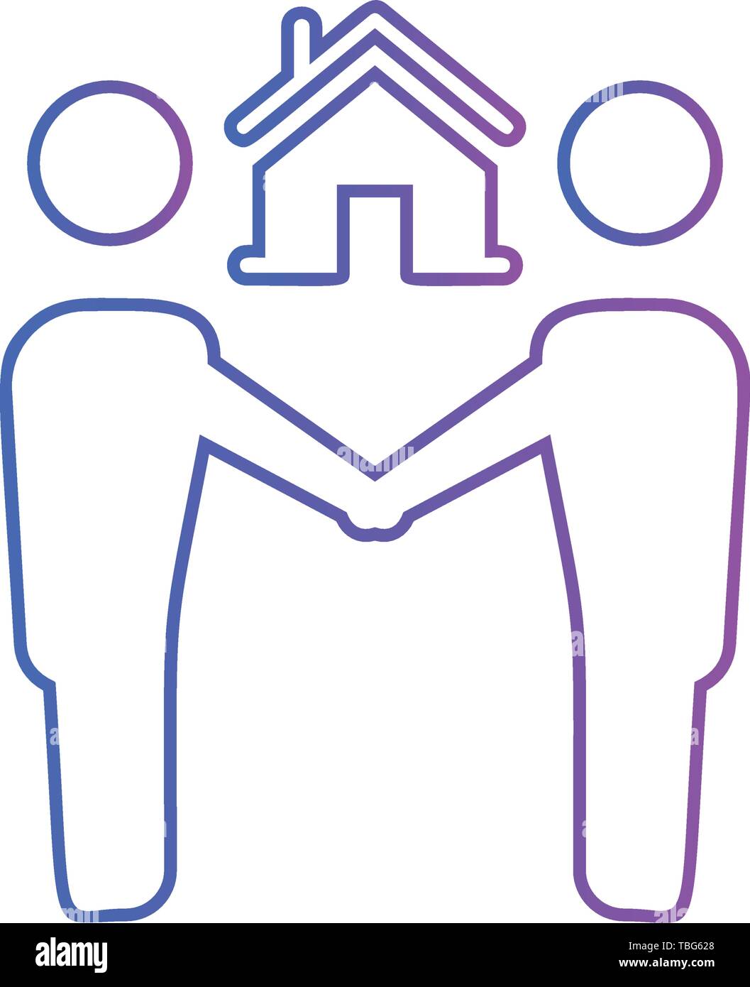 House deal icon - Real estate deal sign Stock Vector Image & Art - Alamy