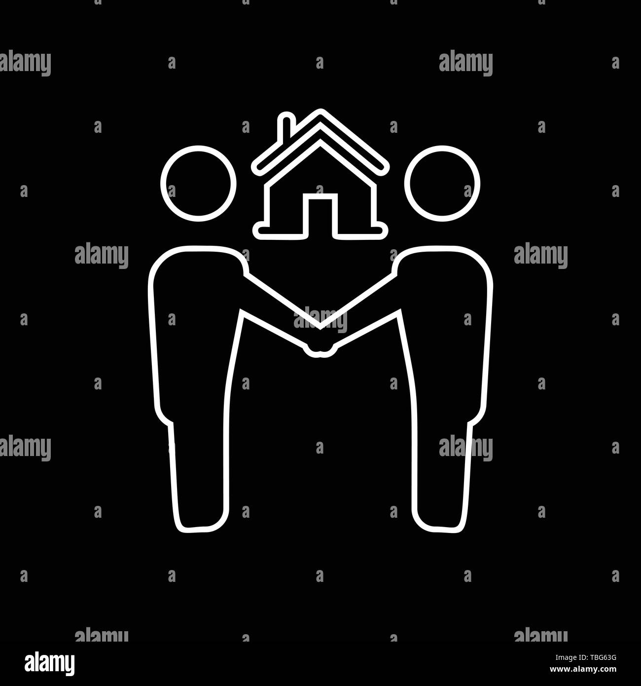 House deal icon - Real estate deal sign Stock Vector Image & Art - Alamy