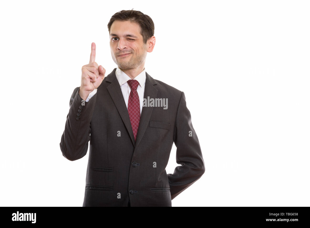 Studio portrait of man isolated against white background Stock Photo ...