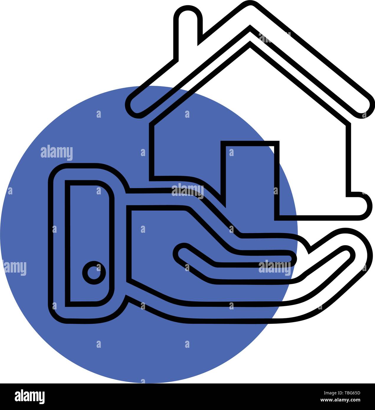 House protection icon - Home safety sign Stock Vector Image & Art - Alamy