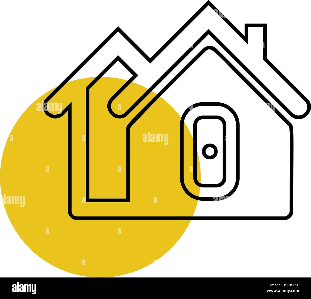House sign - Real estate icon vector Stock Vector Image & Art - Alamy