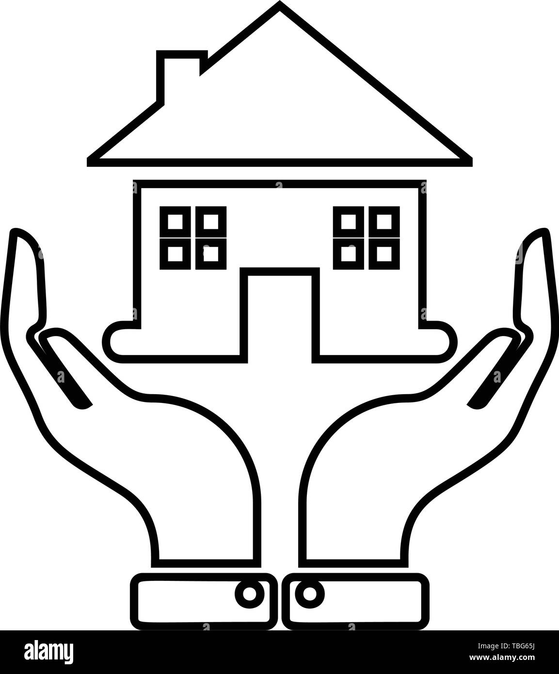 Safety house Stock Vector Images - Alamy