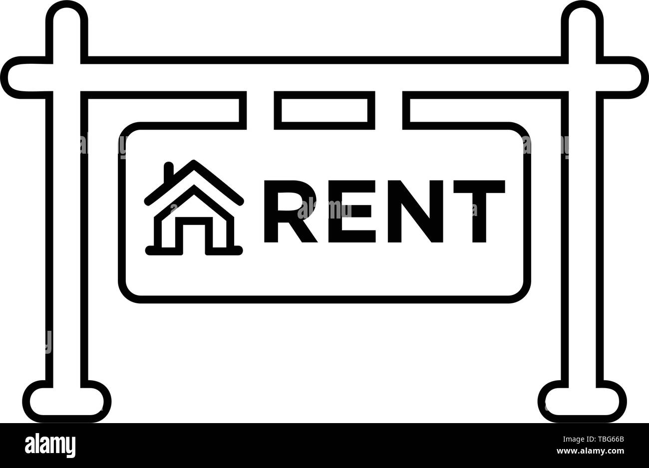For rent sign Black and White Stock Photos & Images - Alamy