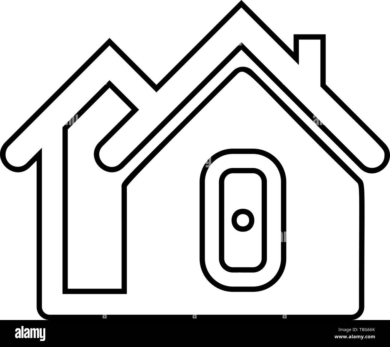 House sign - Real estate icon vector Stock Vector Image & Art - Alamy