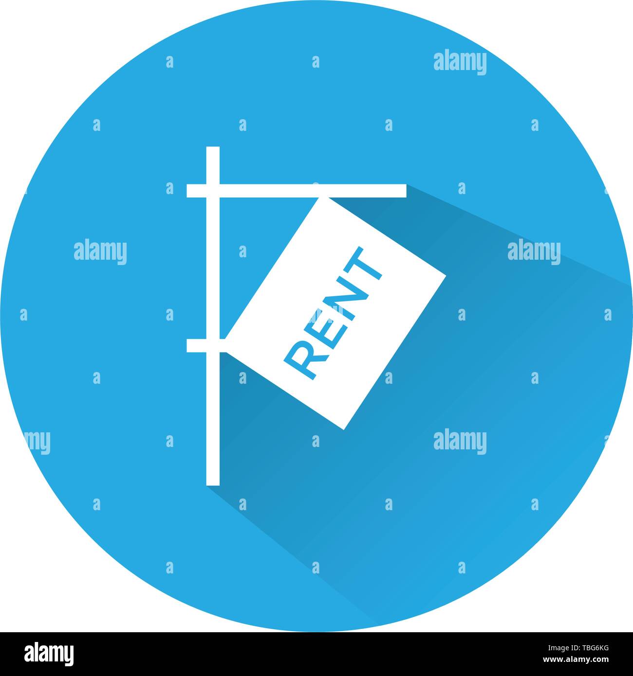 Rent sign flat icon vector Stock Vector Image & Art - Alamy