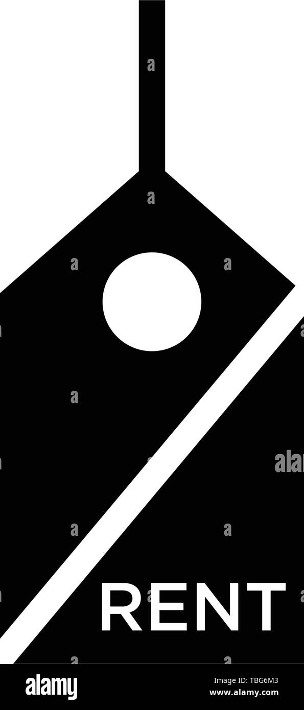 Rent sign icon vector black - Vector Stock Vector Image & Art - Alamy