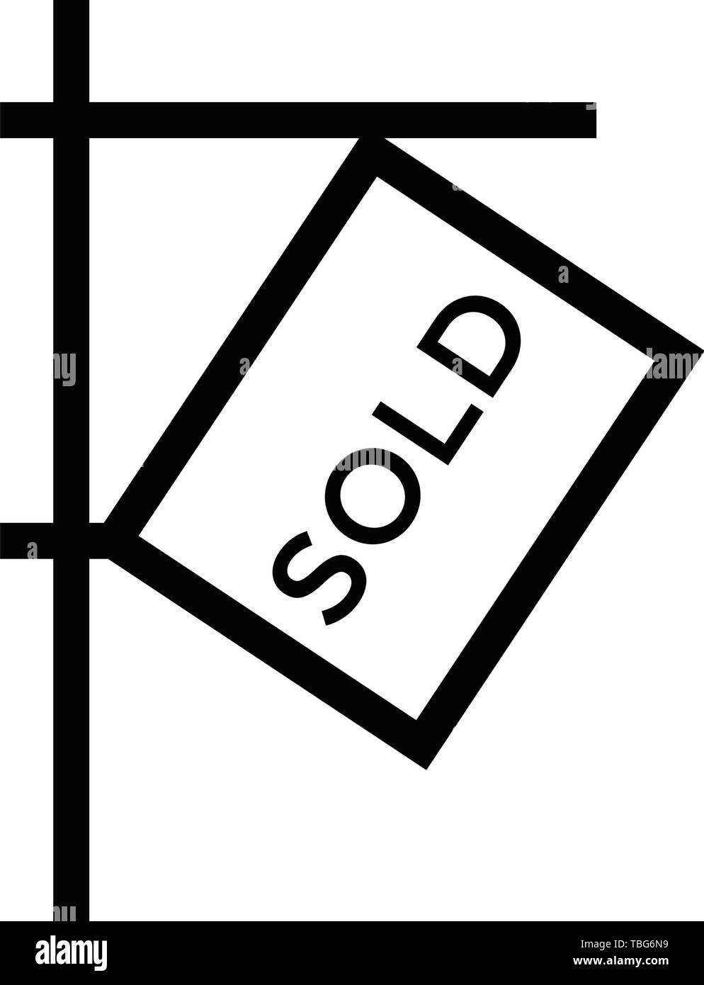 Sold sign icon vector linear - Vector Stock Vector Image & Art - Alamy
