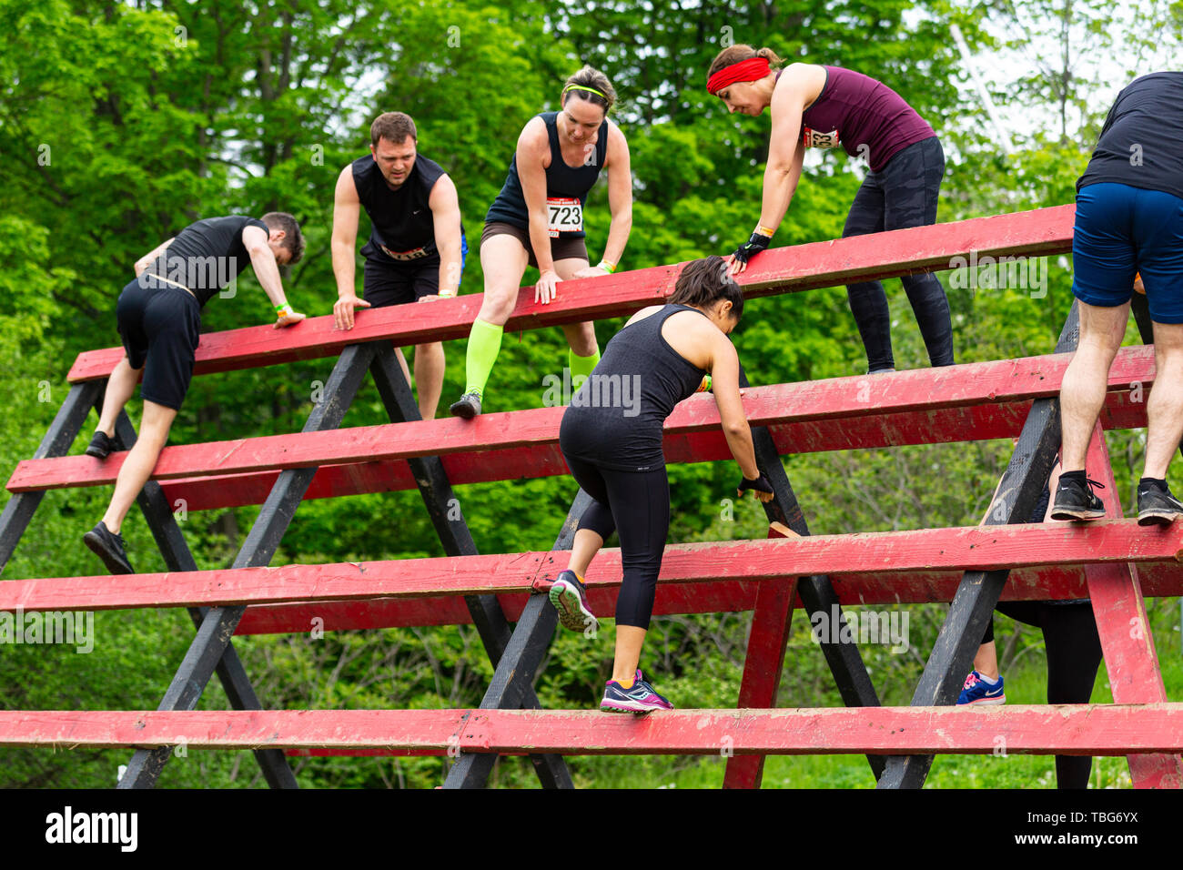 Rugged Maniac Obstacle Race Kitchener Ontario Canada June 01 2019 Stock ...