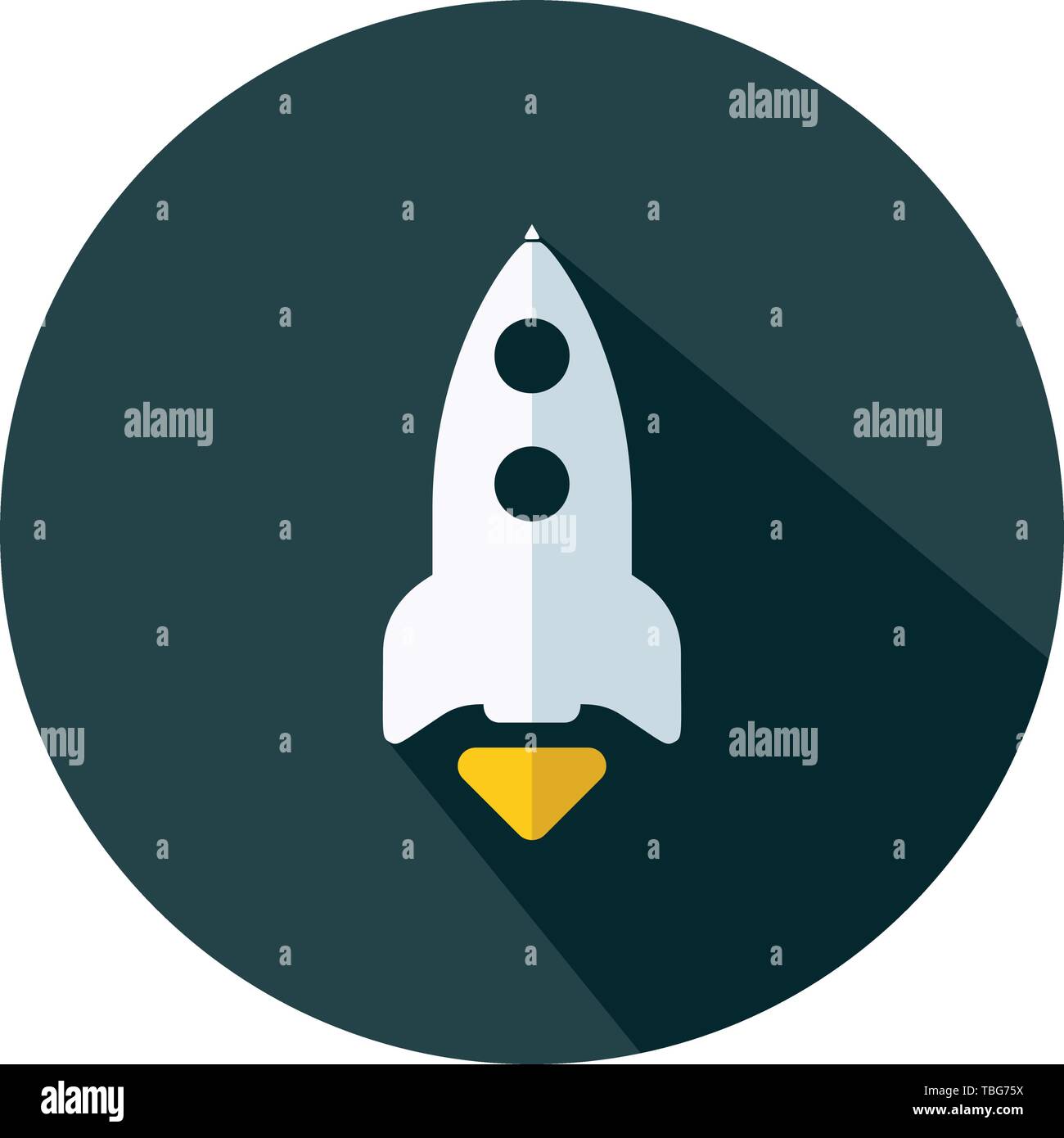 Rocket flat icon - vector illustration Stock Vector Image & Art - Alamy