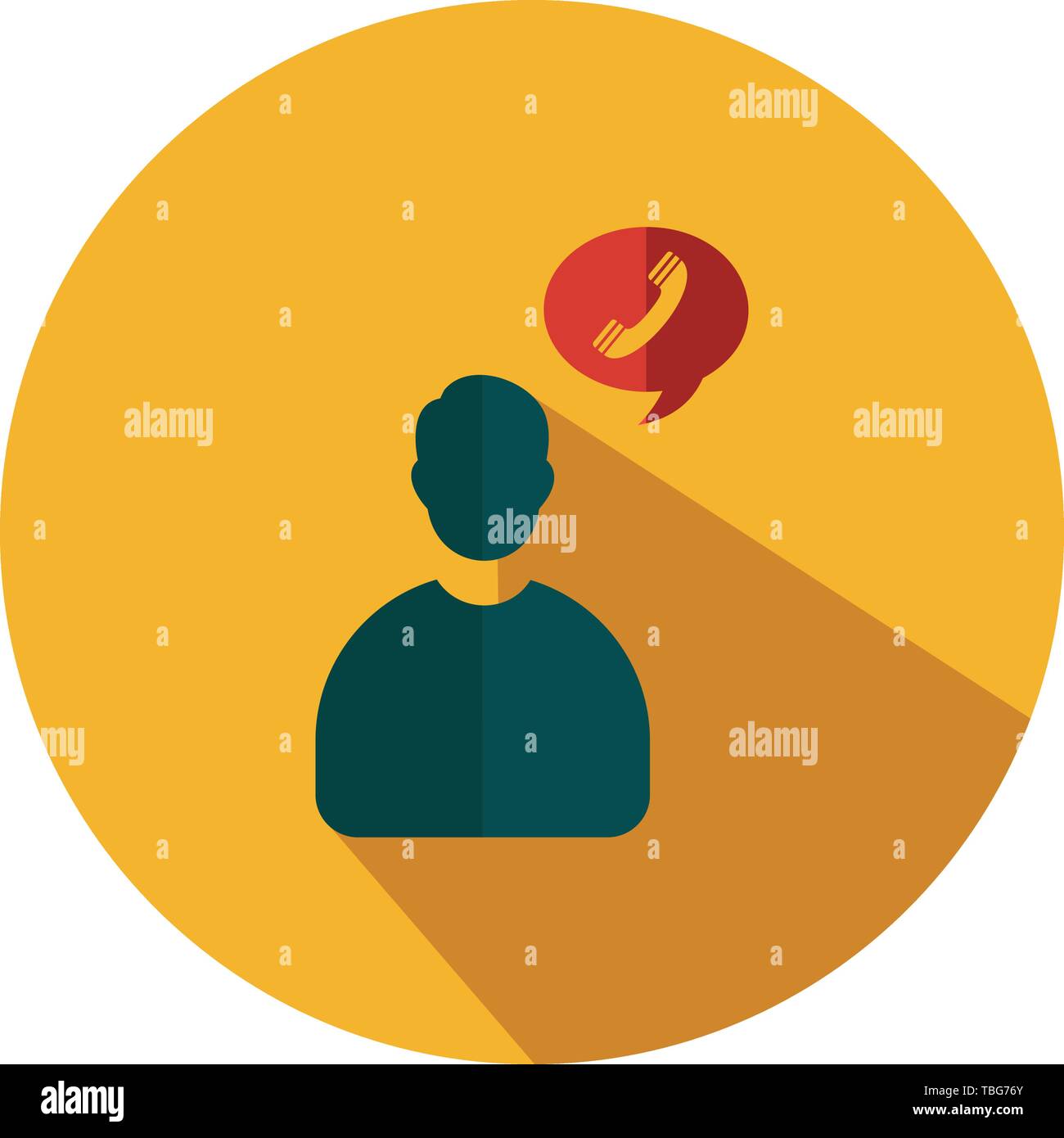 Business agent support flat icon - vector Stock Vector Image & Art - Alamy