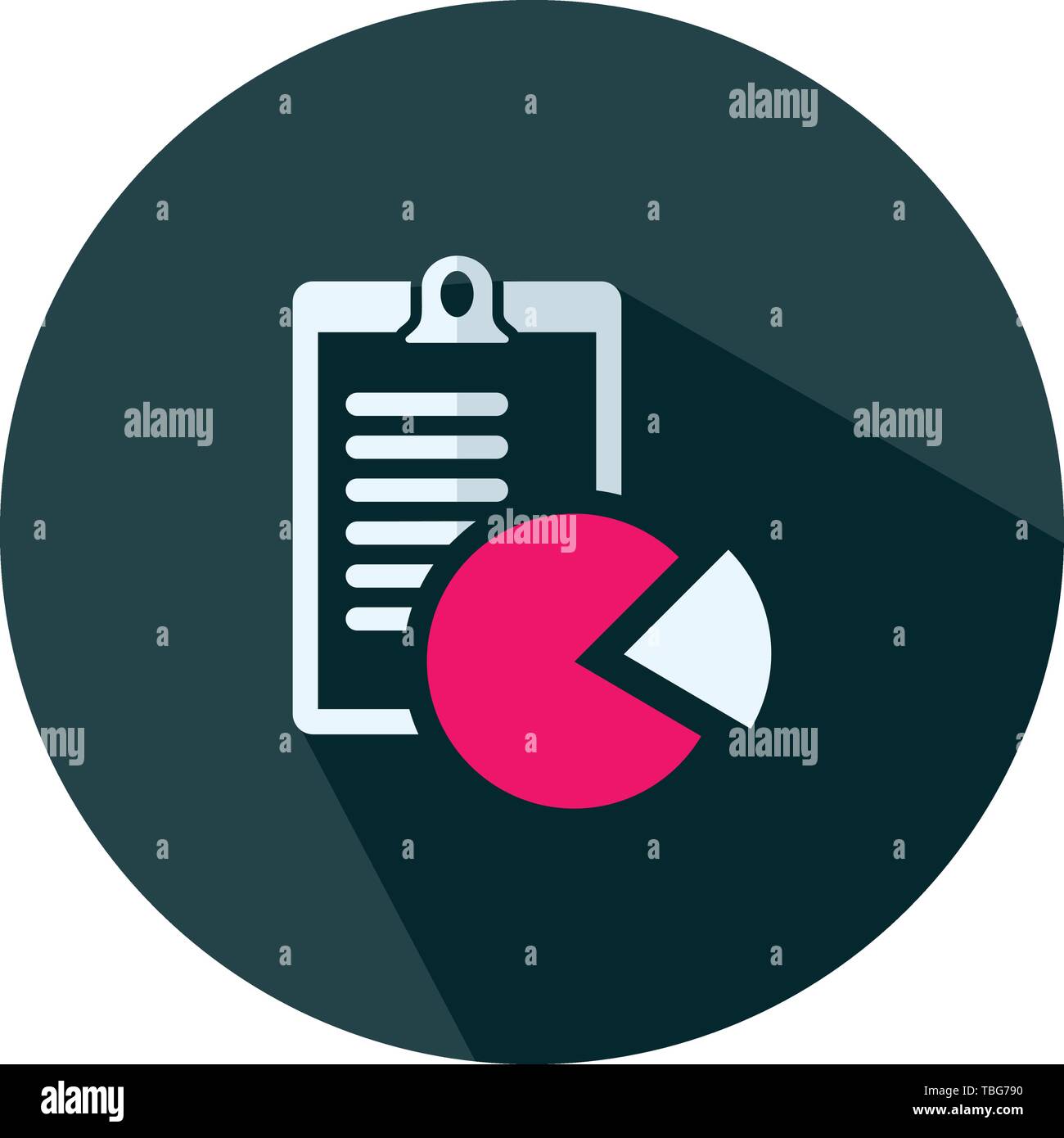 Business report icon vector - Flat document sign Stock Vector Image ...