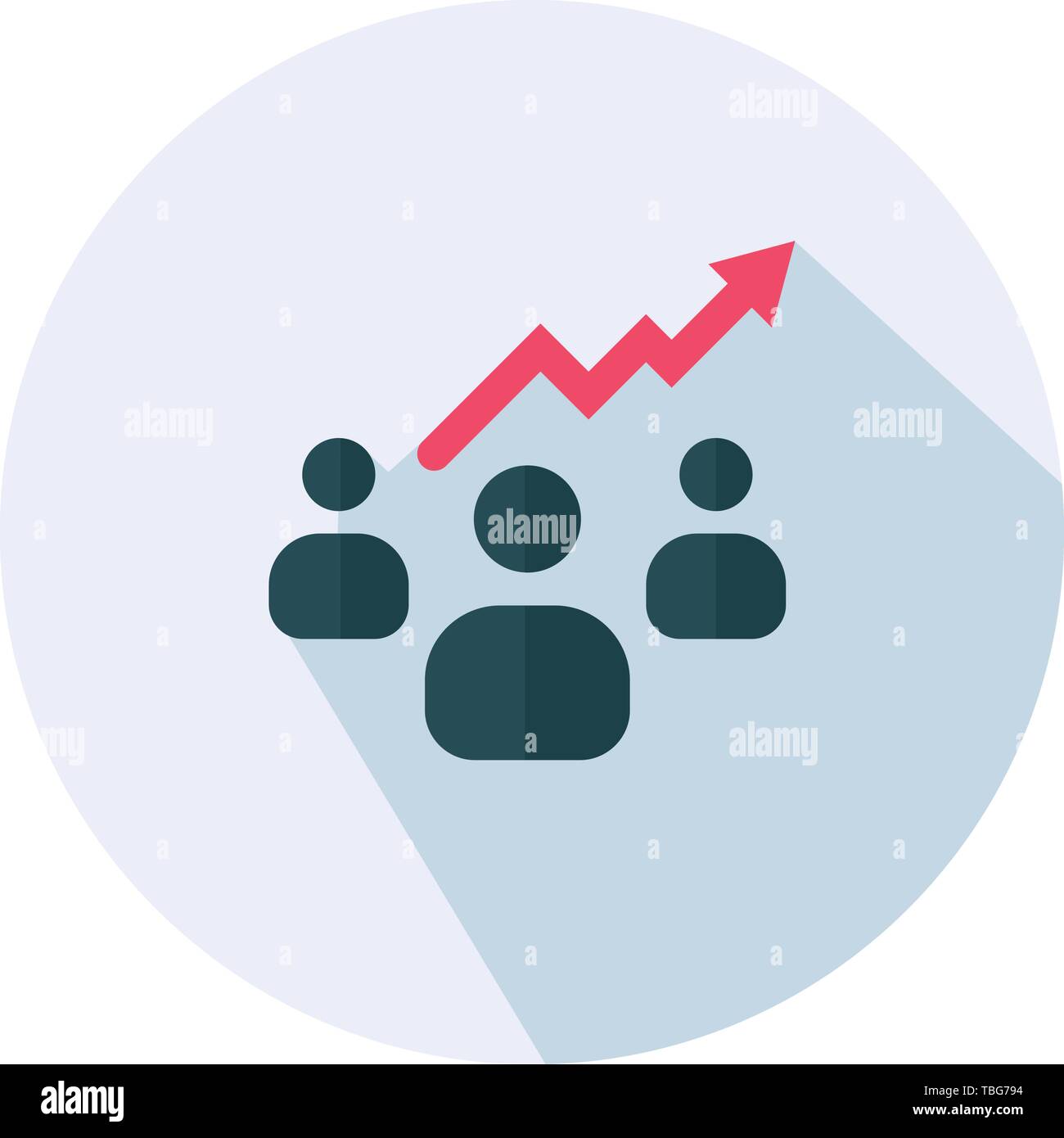 Business people growth icon - Flat vector illustration Stock Vector ...