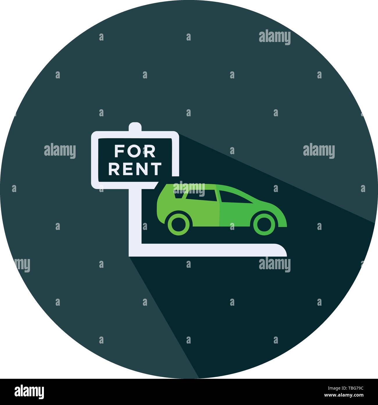 Rent car vector icon - Flat car rental sign symbol Stock Vector Image ...