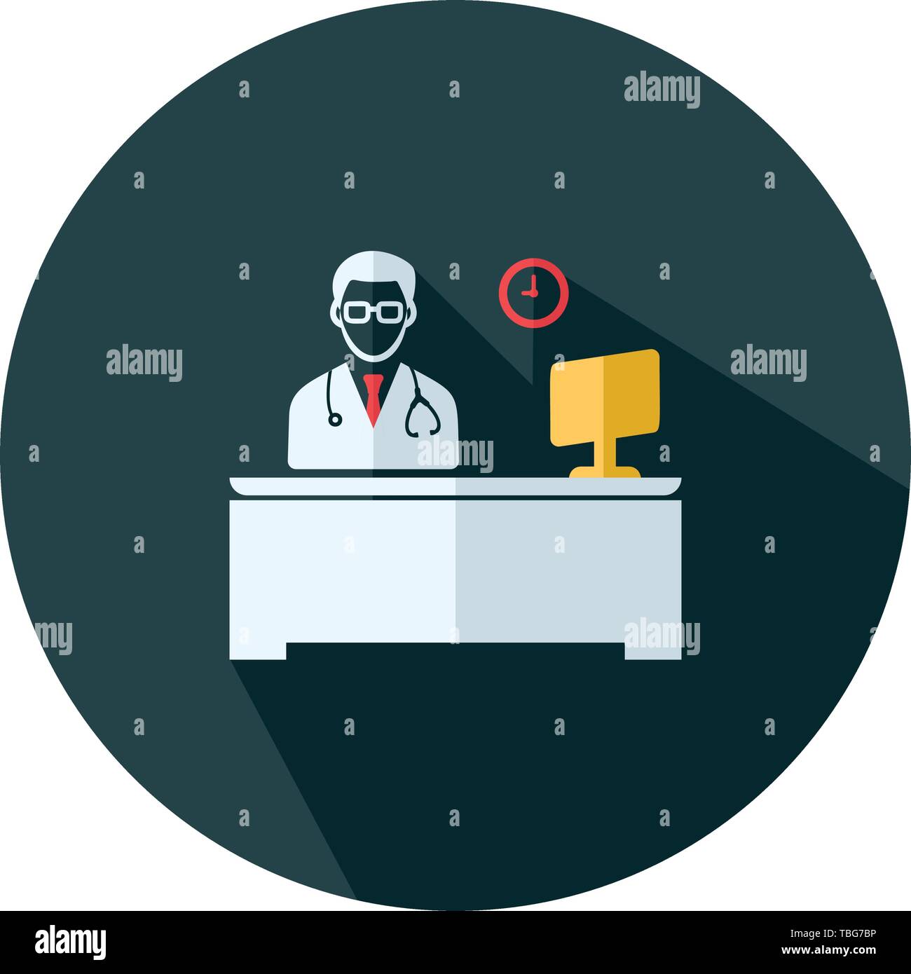 Doctor calendar illustration Stock Vector Images - Alamy