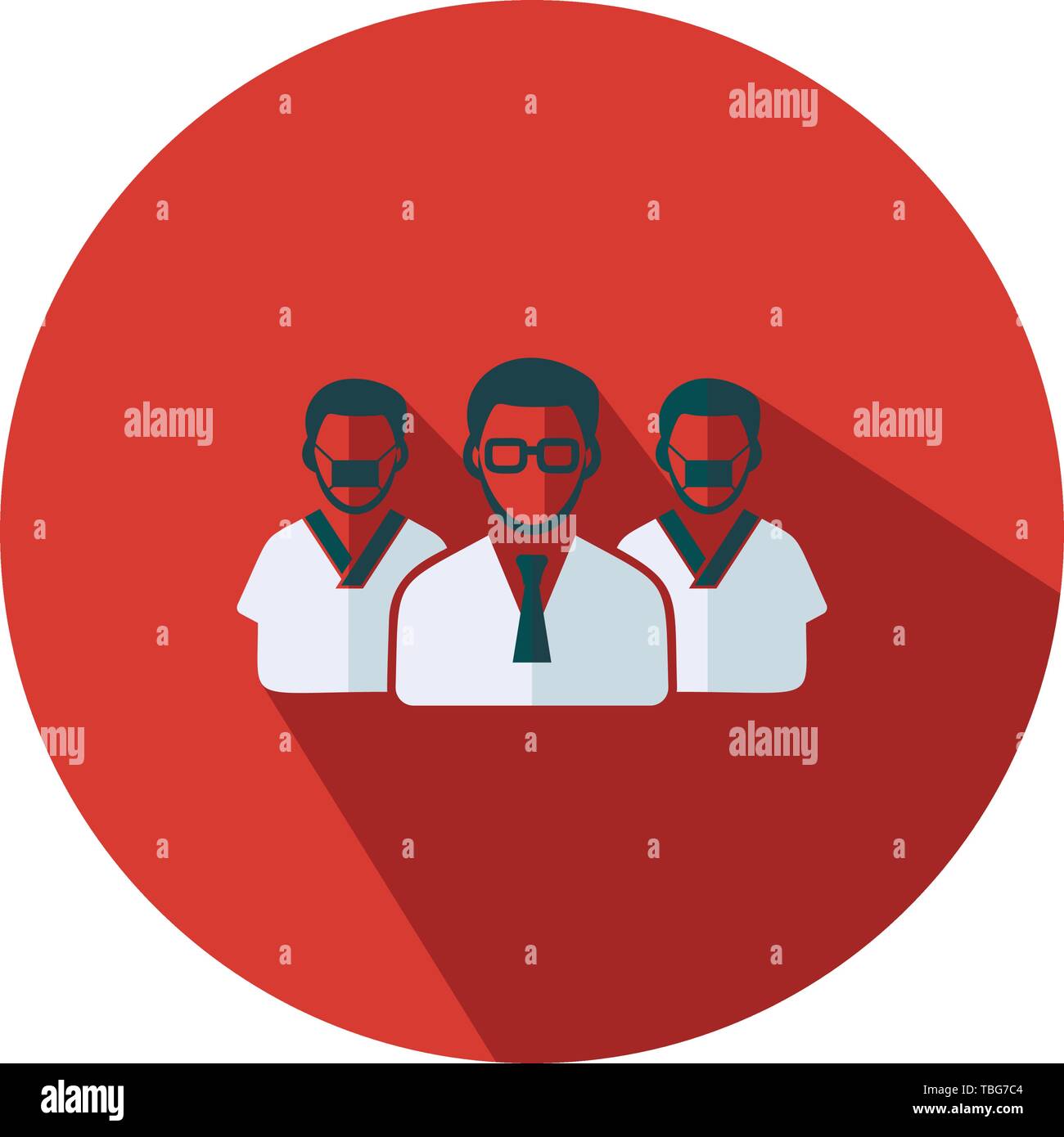 Medical Team Icon - Health group sign - Flat sign illustration Stock ...