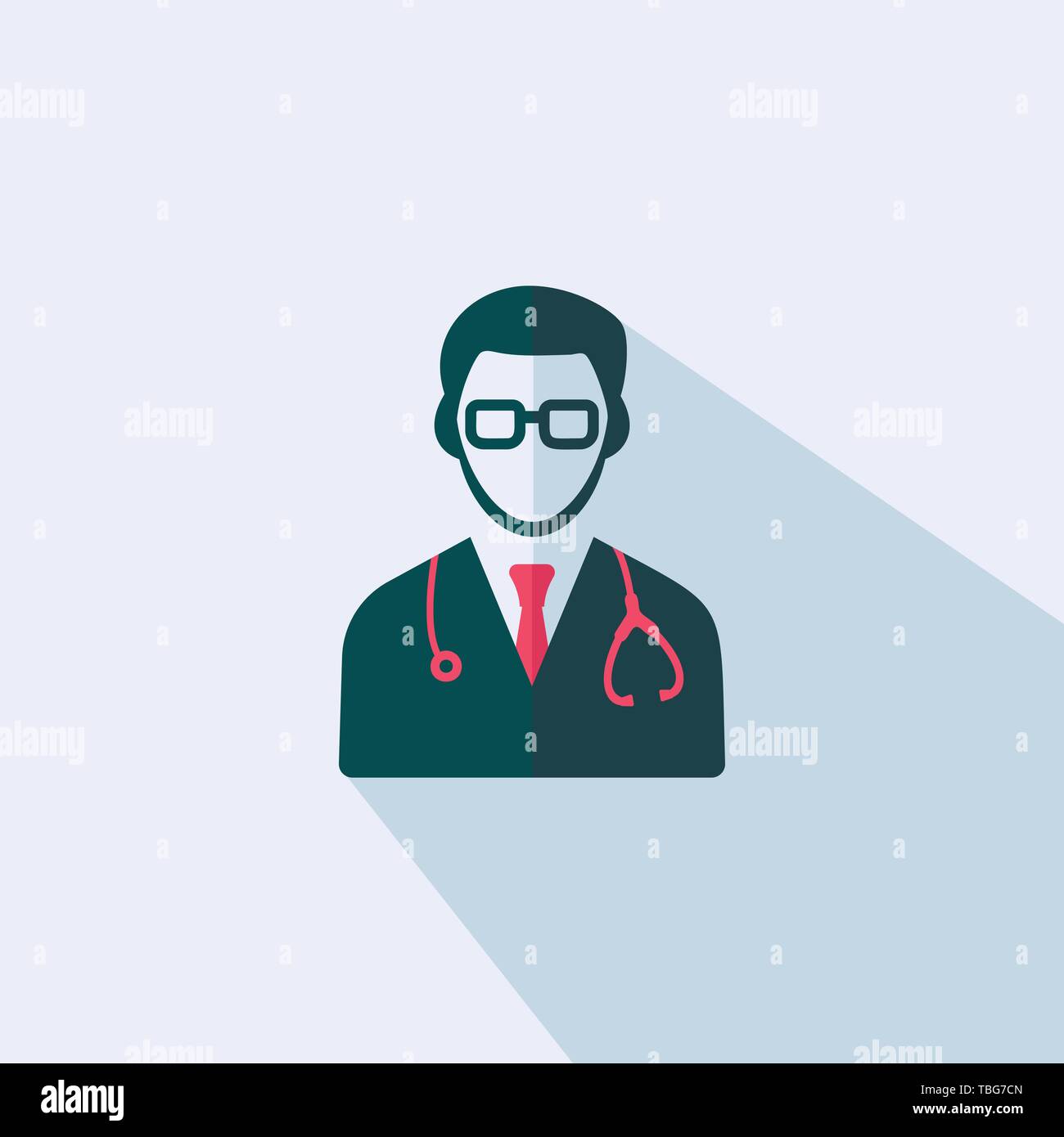 Doctor Icon Vector - Flat illustration Stock Vector Image & Art - Alamy