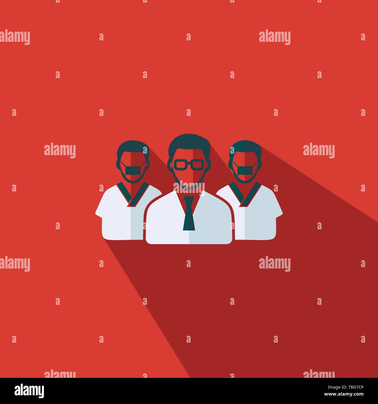 Medical Team Icon - Health group sign - Flat sign illustration Stock ...