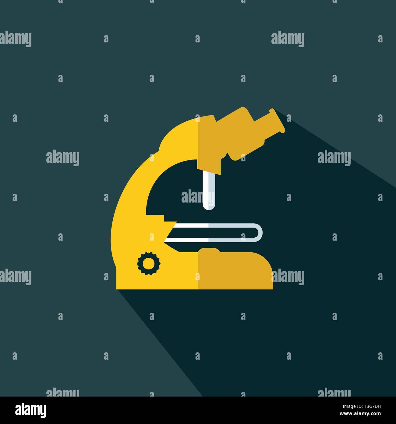 Microscope sign Icon - Flat vector illustration Stock Vector Image ...