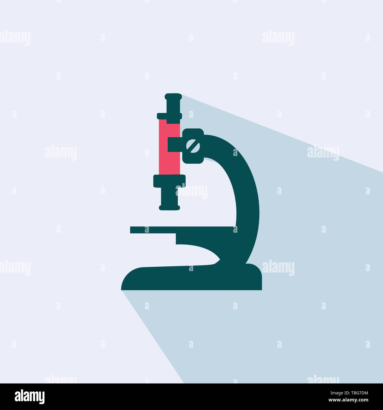 Microscope sign Icon - Flat vector illustration Stock Vector Image ...