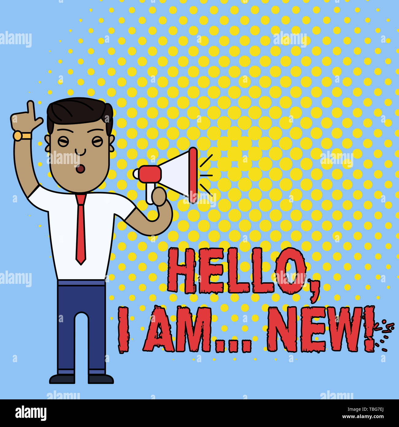 Conceptual hand writing showing Hello I Am New. Concept meaning used ...