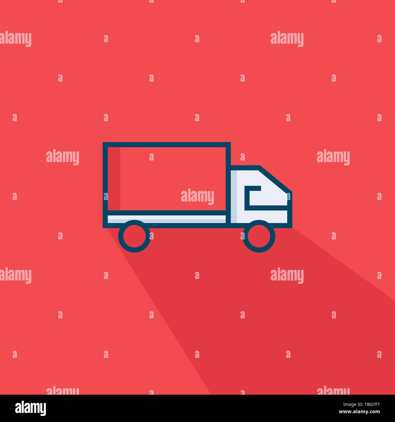 Delivery truck flat hi-res stock photography and images - Alamy
