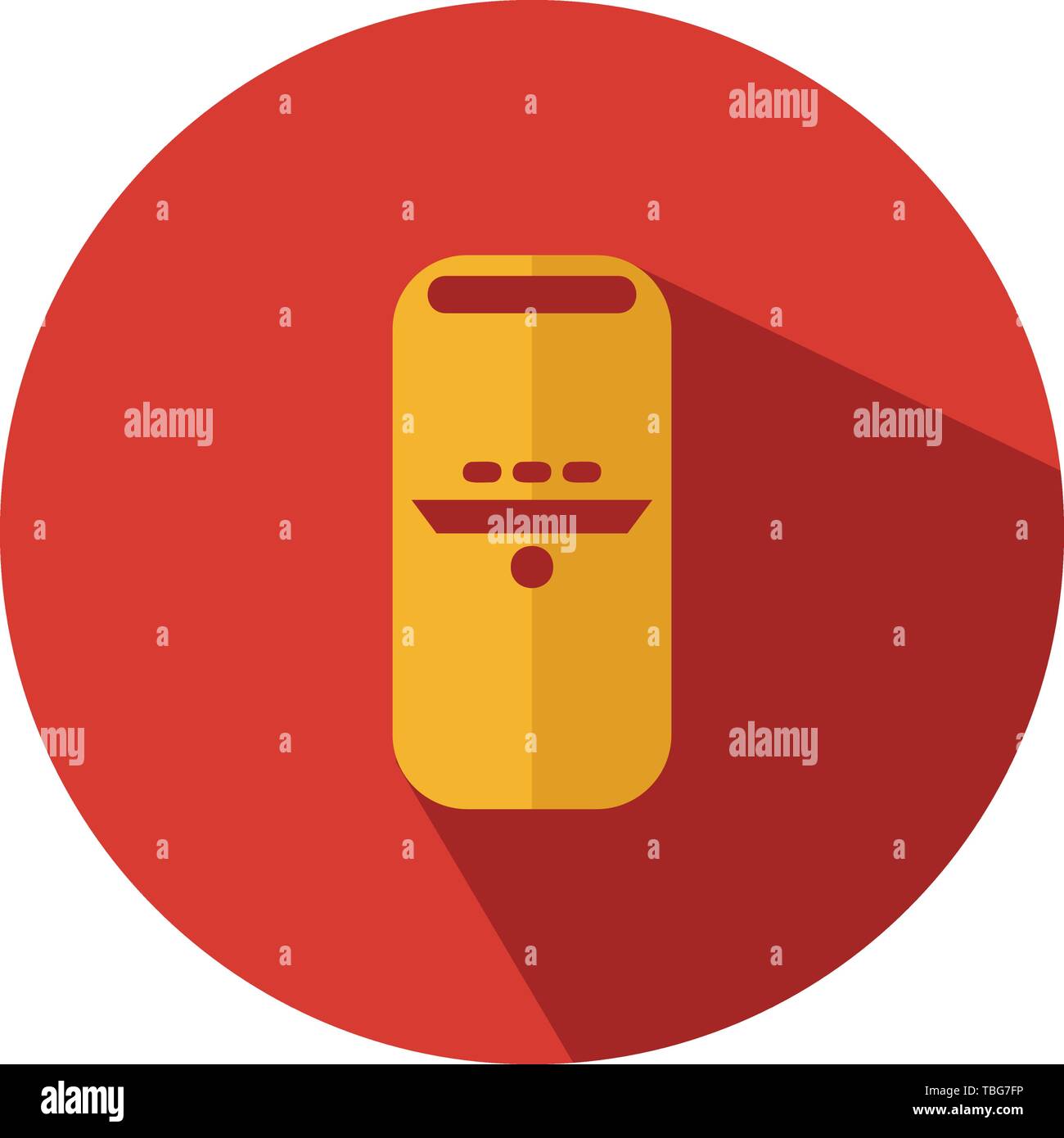 Computer case flat icon - Computer Cpu vector Stock Vector Image & Art ...