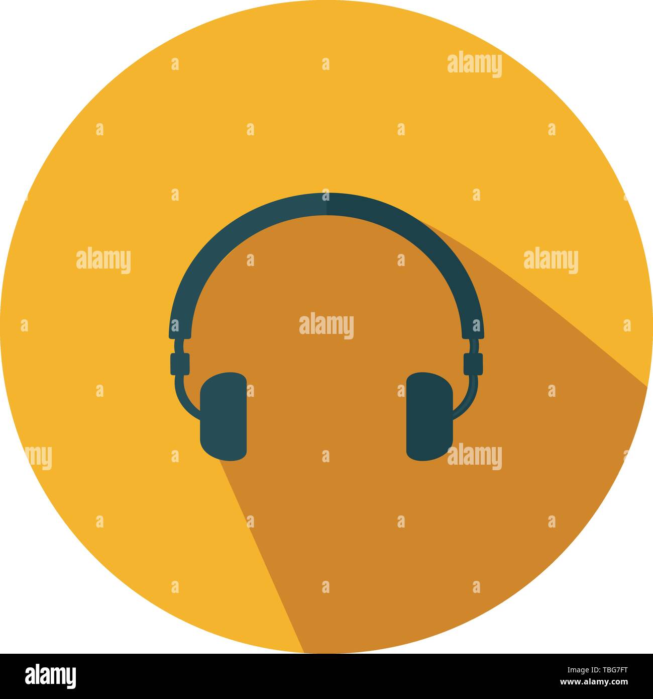 Headphone icon vector - Headset flat sign vector Stock Vector Image ...