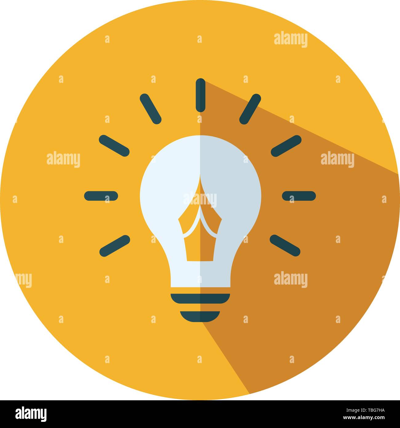 The concept of the successful idea inspired by bulb shape - with pen ...