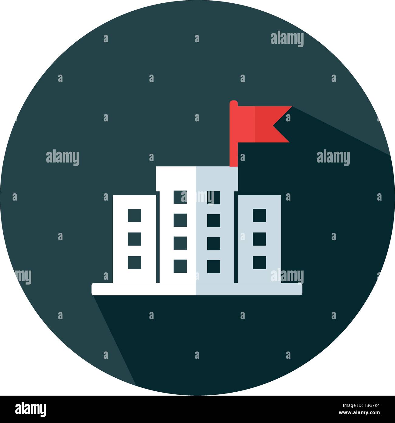 School building icon flat vector Stock Vector Image & Art - Alamy