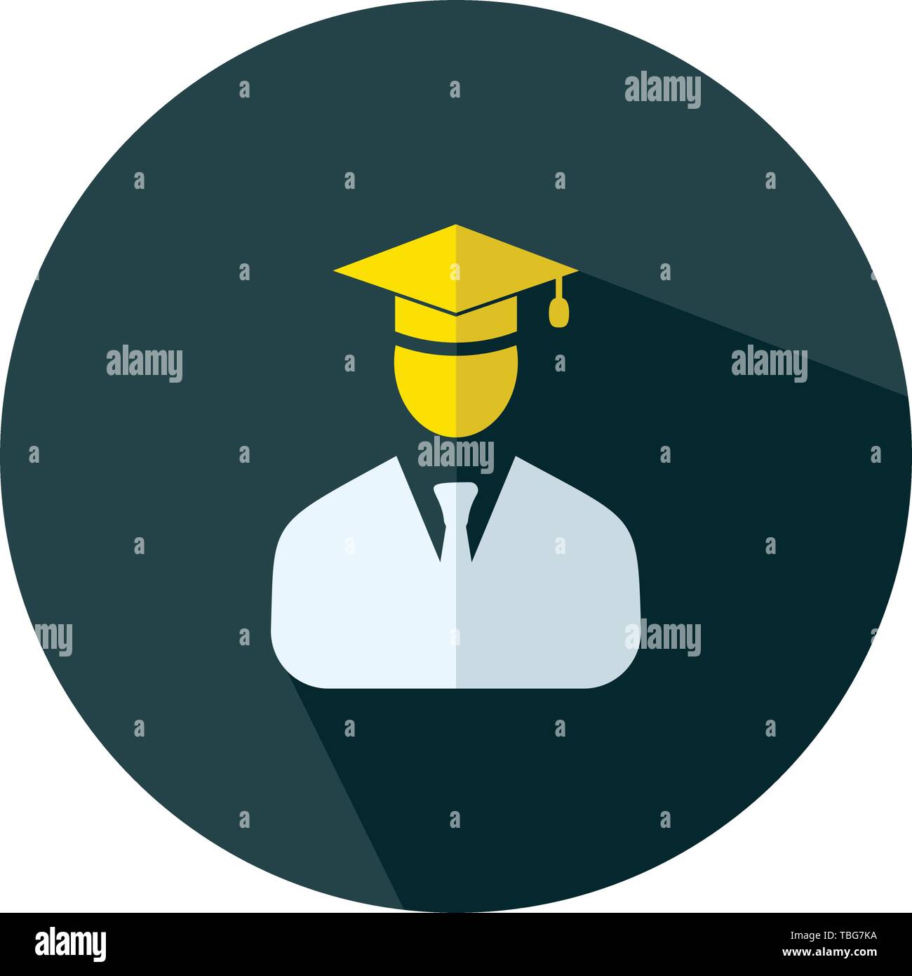 Graduation man icon in trendy style - vector flat sign Stock Vector ...