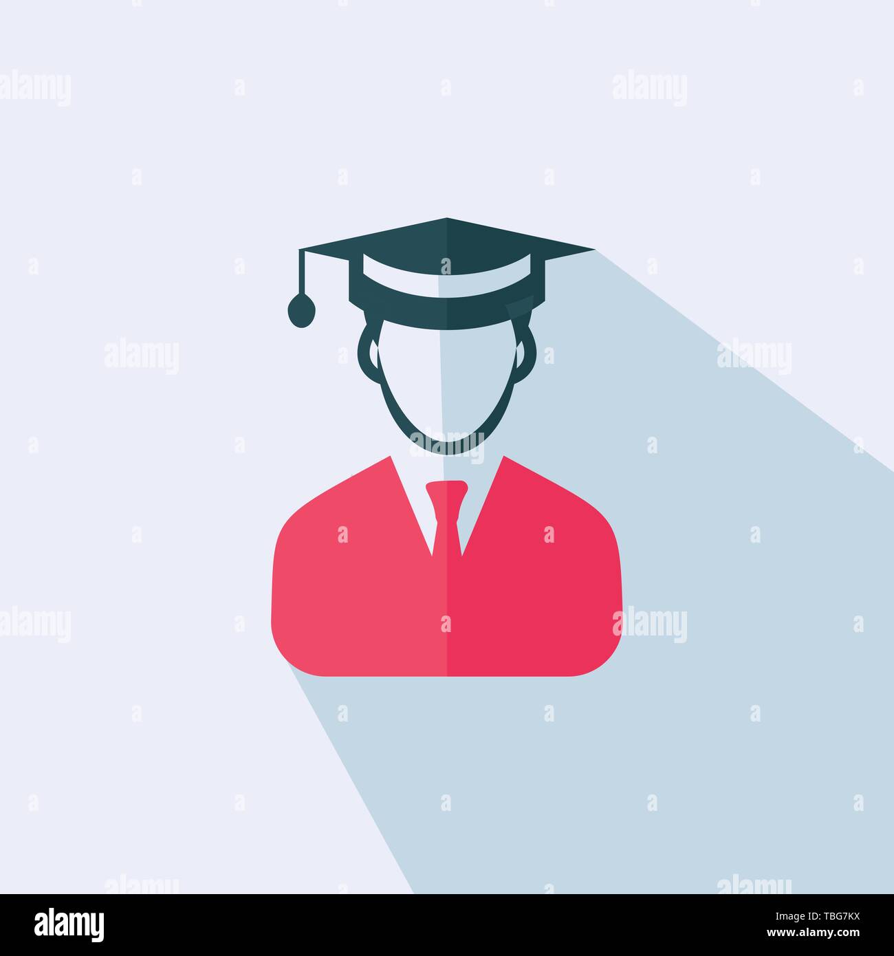 Graduation man icon in trendy style - vector flat sign Stock Vector ...