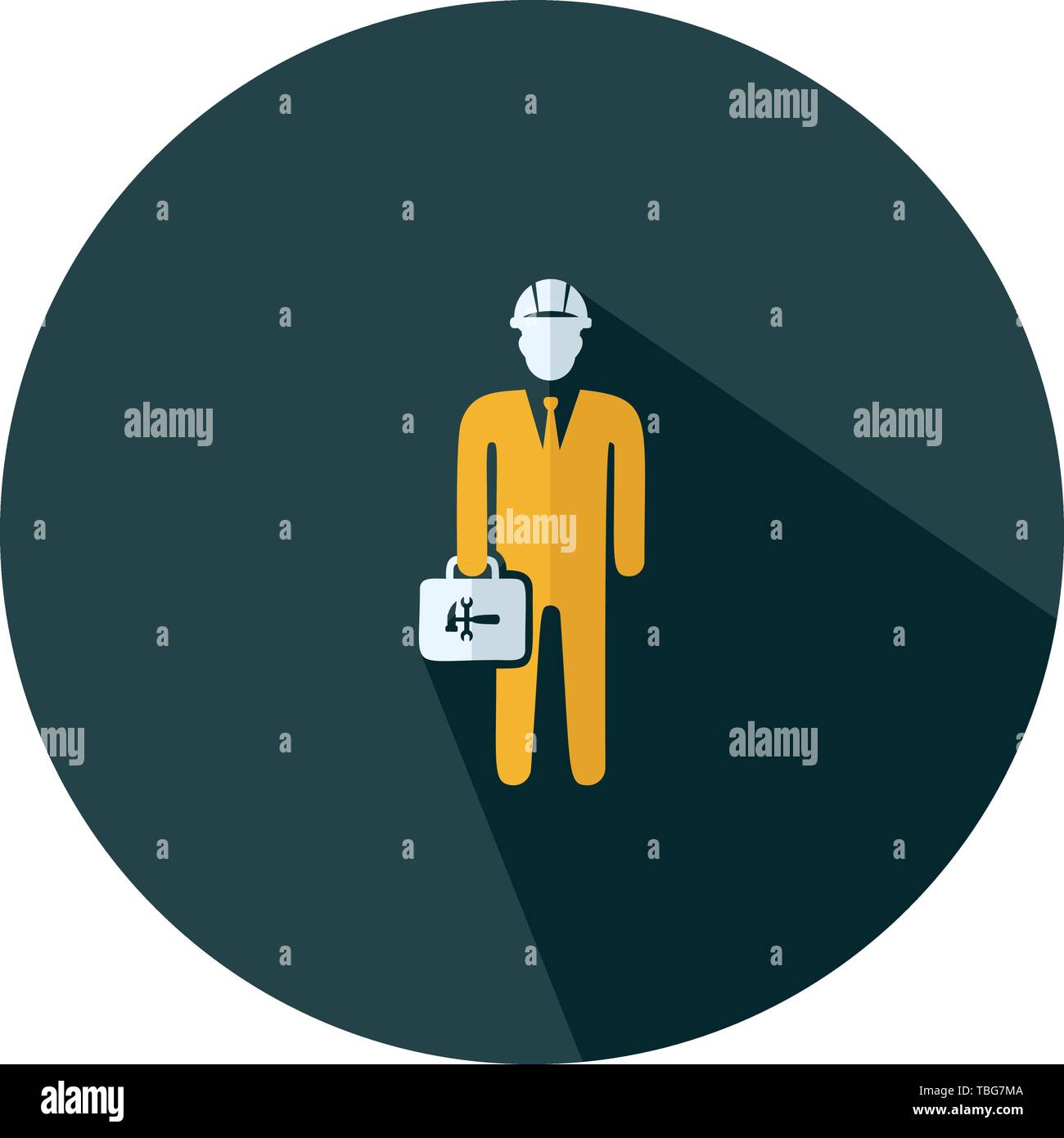 Engineer icon vector - Flat illustration Stock Vector Image & Art - Alamy