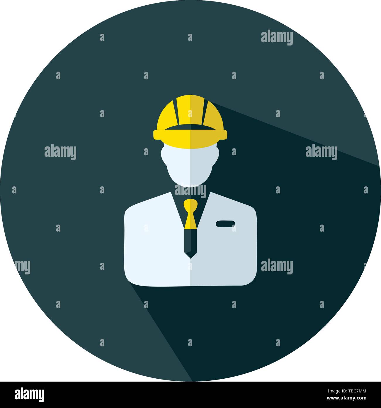 Male engineer icon flat hi-res stock photography and images - Alamy