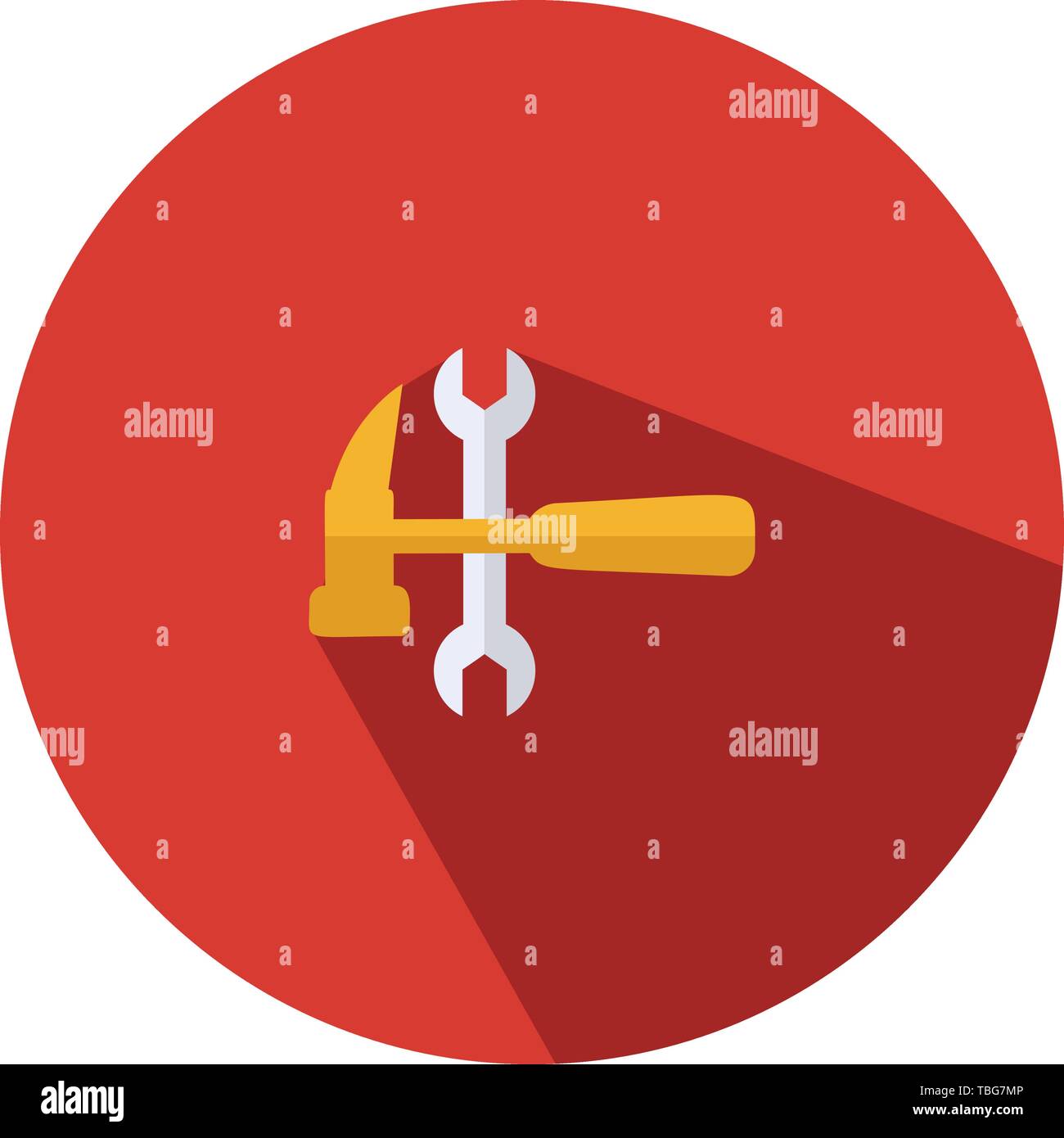 Engineering tools icon - Flat engineering sign vector illustration ...