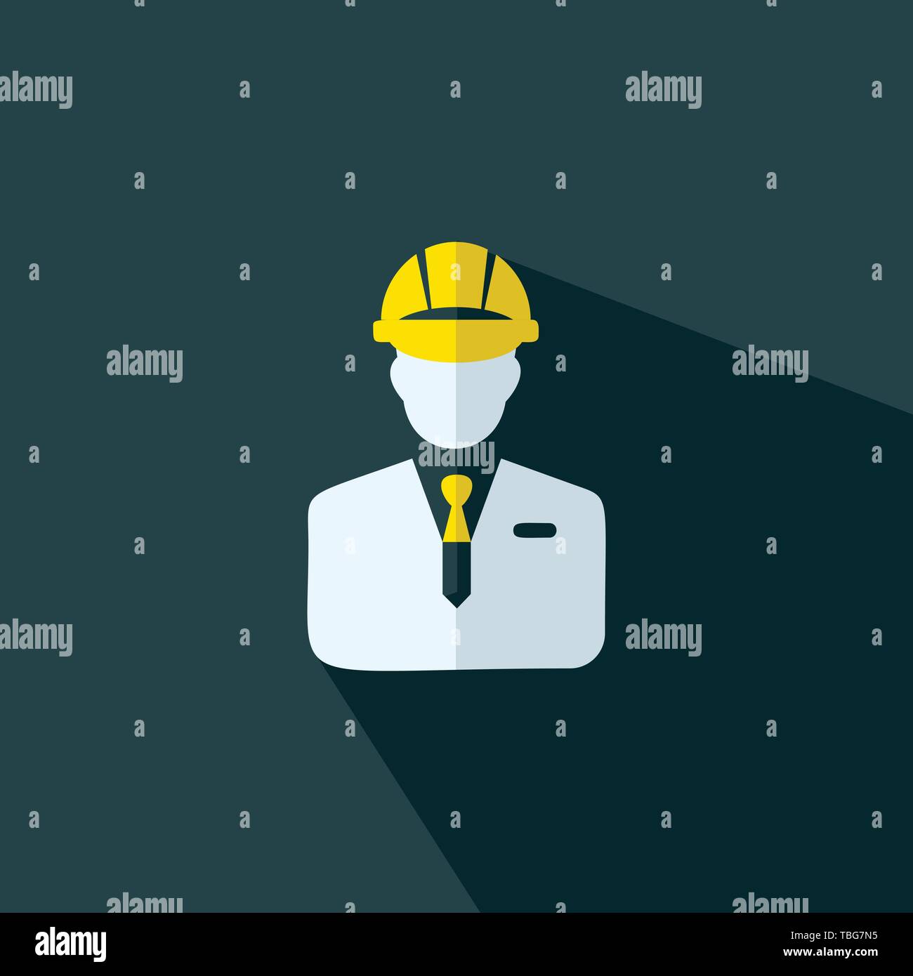 Engineer icon vector - Flat illustration Stock Vector Image & Art - Alamy