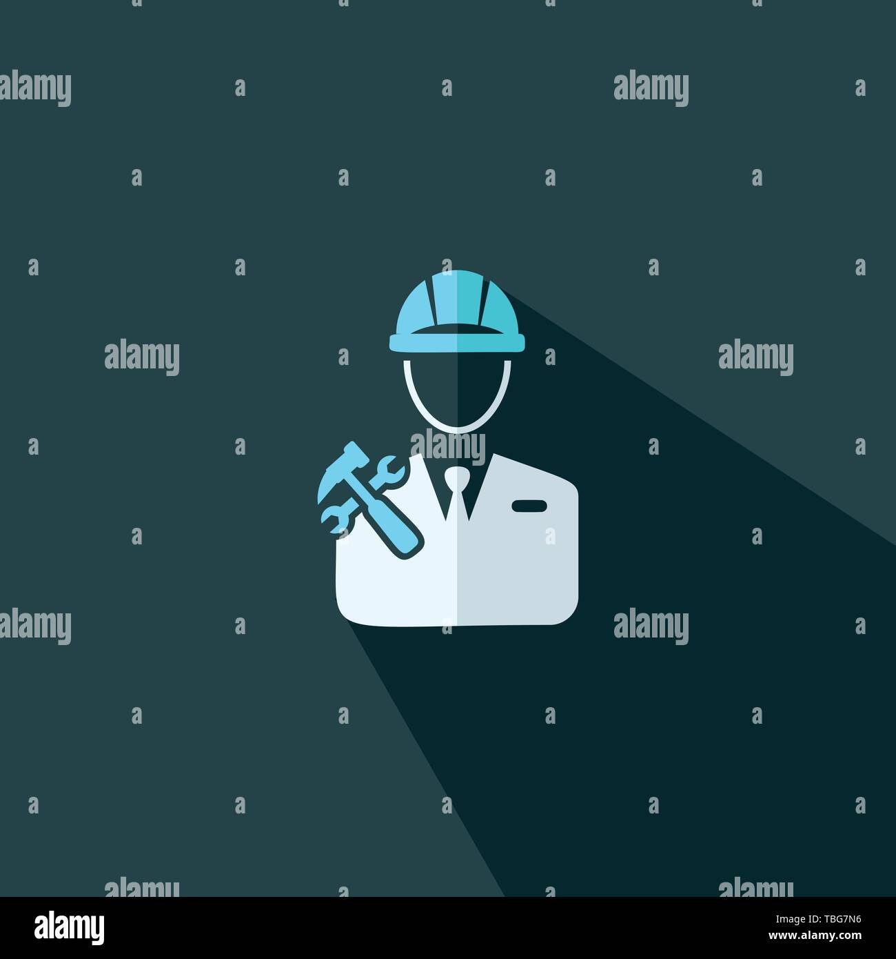 Engineer icon vector - Flat illustration Stock Vector Image & Art - Alamy