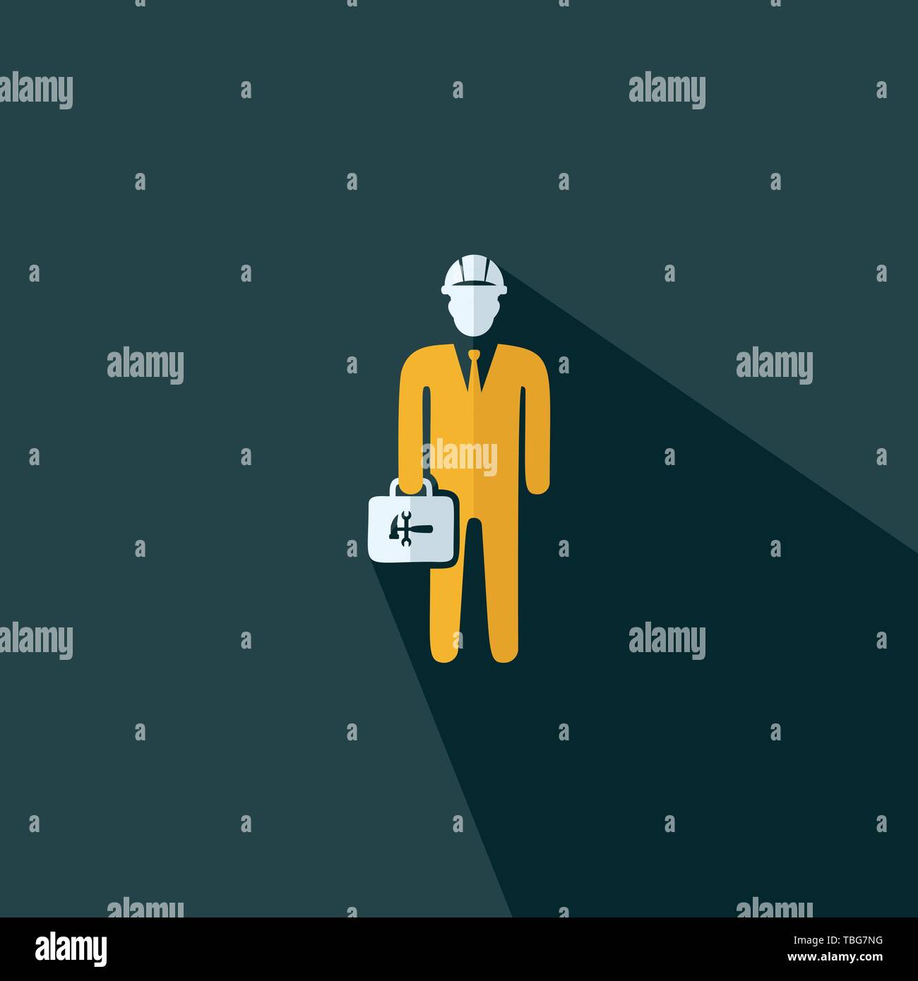 Engineer icon vector - Flat illustration Stock Vector Image & Art - Alamy