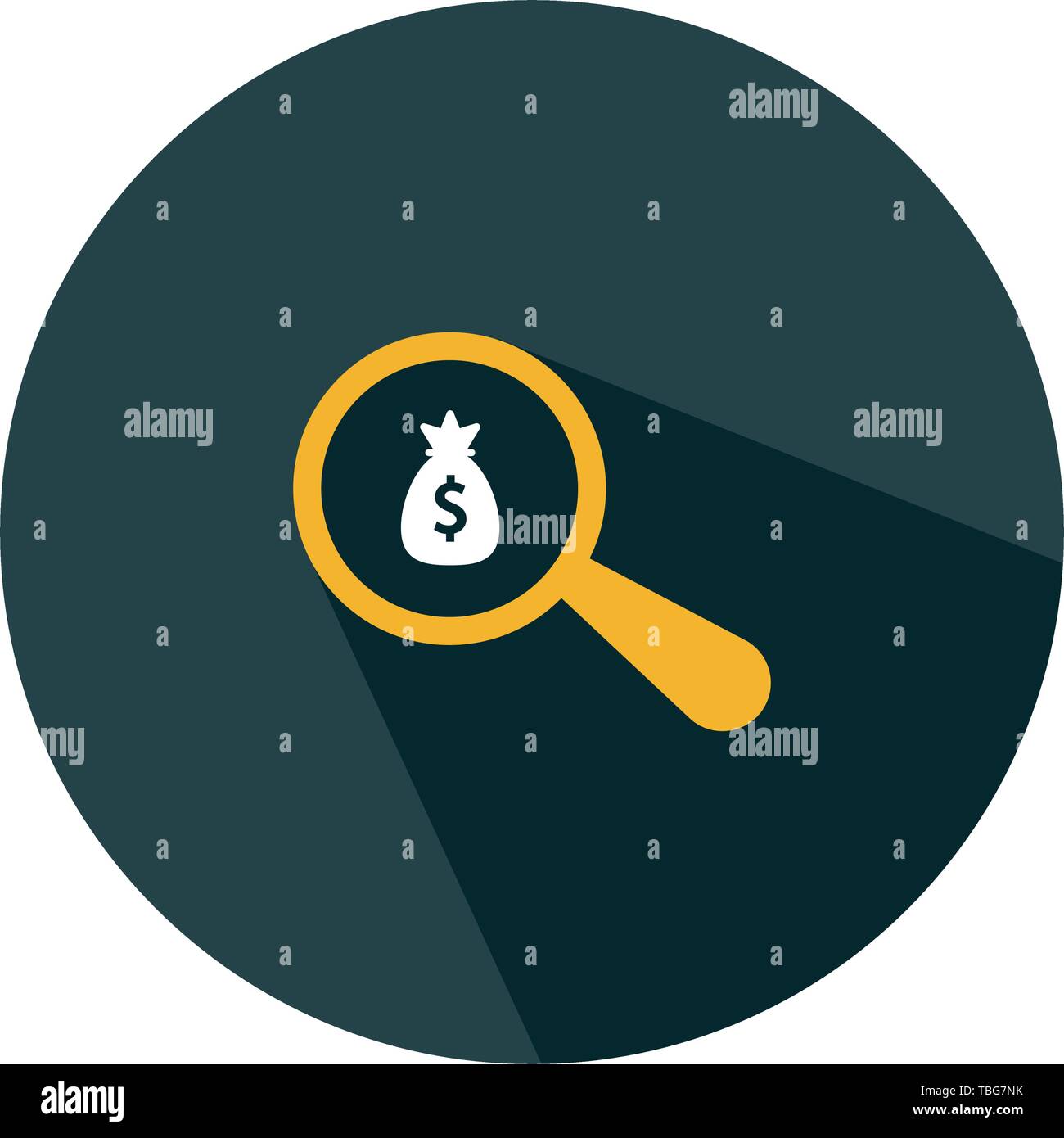 Finance sign icon - Money bag flat sign Stock Vector Image & Art - Alamy