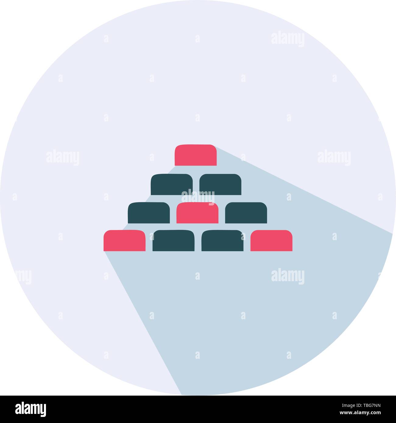 Gold bar icon flat hi-res stock photography and images - Alamy