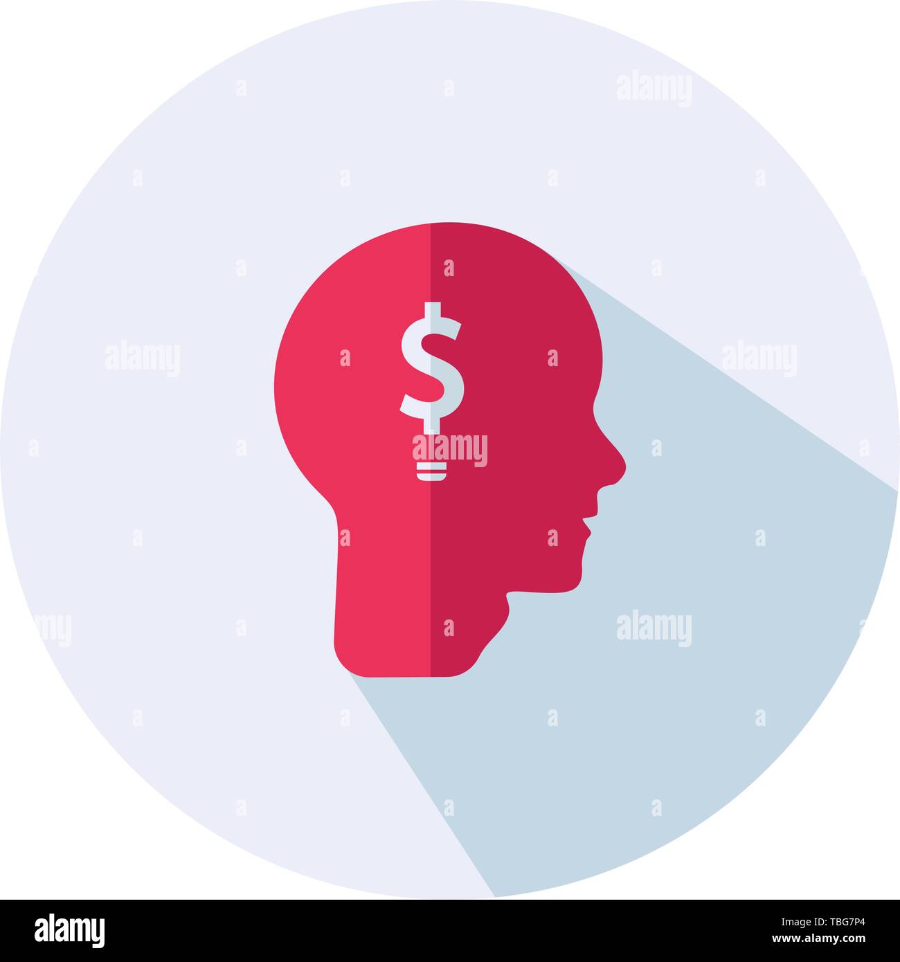 Brain with dollar sign icon - vector flat Stock Vector Image & Art - Alamy