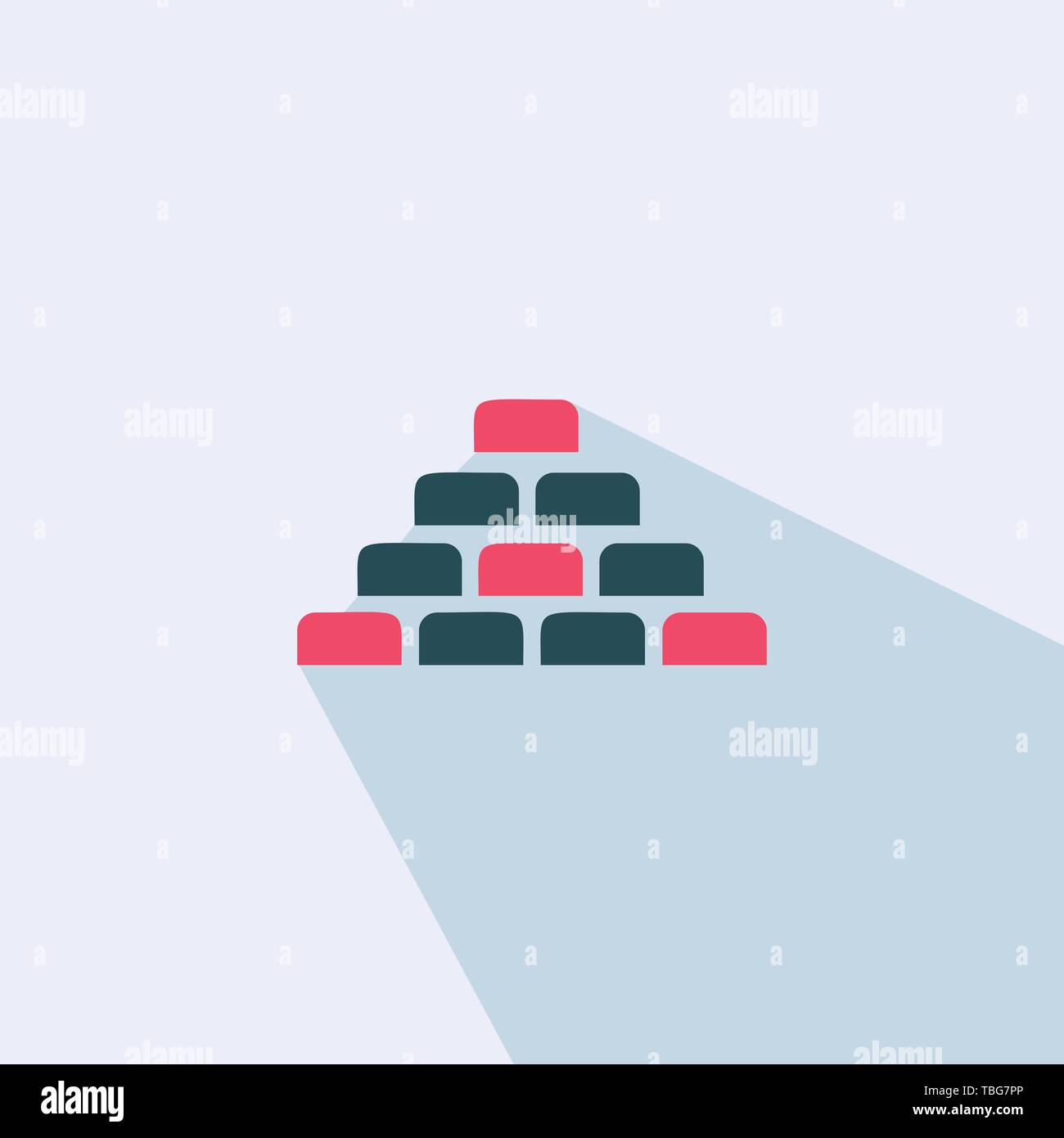 Gold bar icon flat hi-res stock photography and images - Alamy