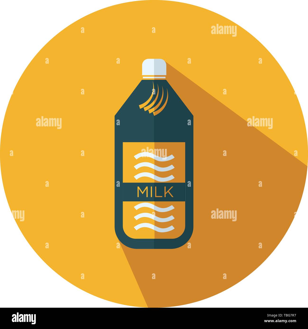Milk bottle sign icon - Flat vector Stock Vector Image & Art - Alamy