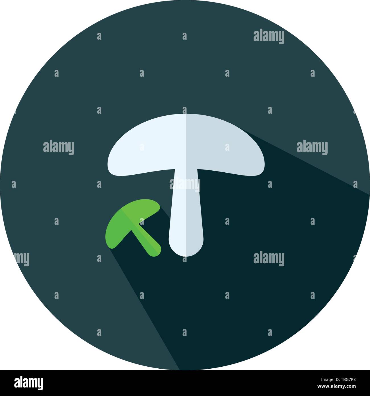 Mushroom sign icon - Flat vector Stock Vector Image & Art - Alamy