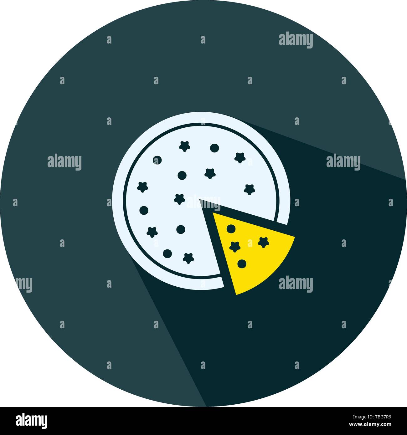 Slice pizza mushrooms icon Stock Vector Images - Alamy